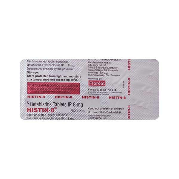 Buy HISTIN 8 Tablet 10's Online at Upto 25% OFF | Netmeds