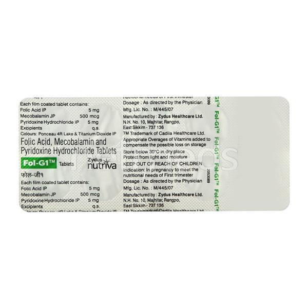 FOL G1 Tablet 10'S : Uses, Side Effects, Price | Netmeds