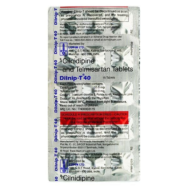DILNIP T 40 Tablet 15's : Price, Uses, Side Effects | Netmeds