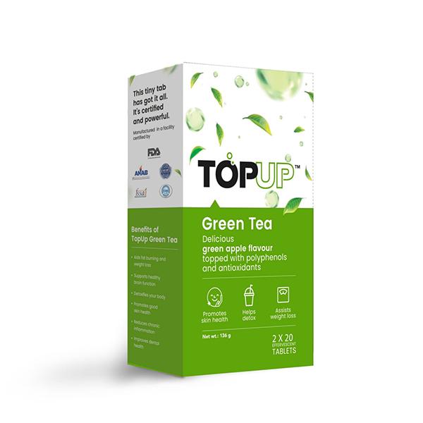 Nuvox TopUp Green Tea Effervescent Tablet - Green Apple 40's Online at ...