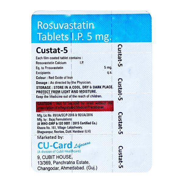 Buy CUSTAT 5 Tablet 10's Online at Upto 25% OFF | Netmeds