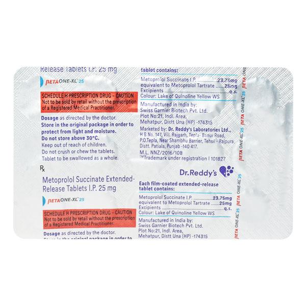 Betaone XL 25mg Tablet 15'S : Price, Uses, Side Effects | Netmeds