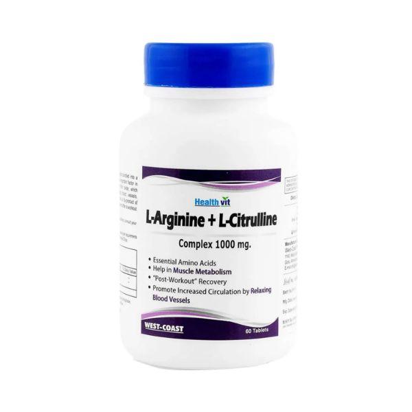 Buy Healthvit L-Arginine L-Citrulline Complex- Tablets 60's Online at ...