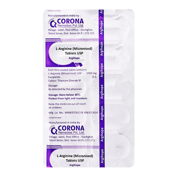 Argihope 1000mg Tablet 10'S - Price, Uses, Side Effects | Netmeds