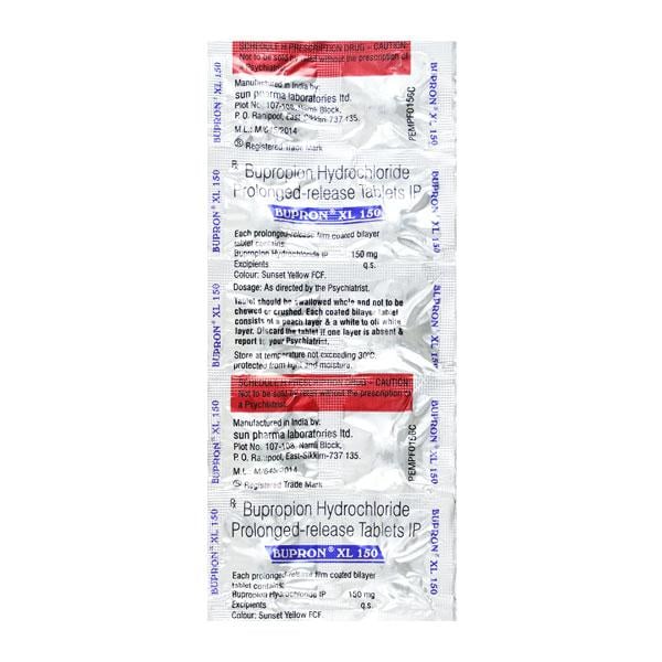 Bupron XL 150mg Tablet 10'S : Price, Uses, Side Effects | Netmeds