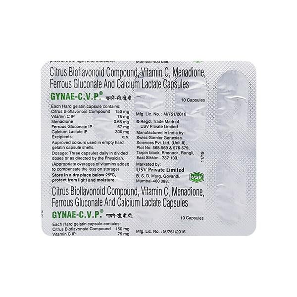 Buy Gynae Cvp Capsule 10'S Online at Upto 25% OFF | Netmeds
