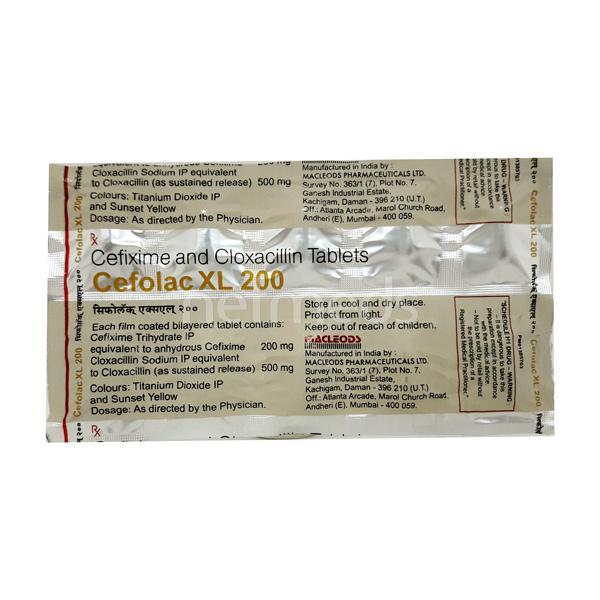 Cefolac XL 200mg Tablet 10'S : Price, Uses, Side Effects | Netmeds