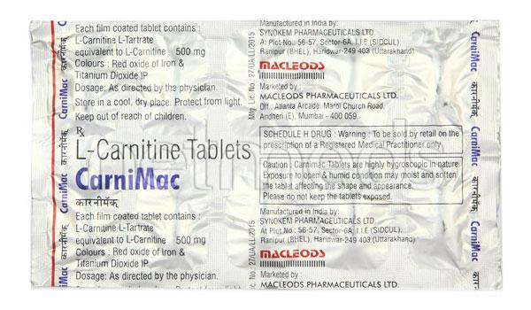 Buy Carnimac Tablet 10'S Online at Upto 25% OFF | Netmeds
