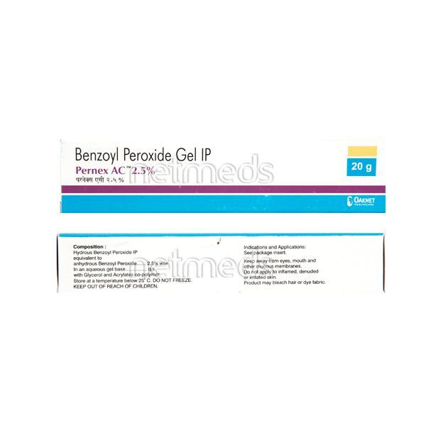 Buy Pernex AC 2.5% Gel 20gm Online at Upto 25% OFF | Netmeds