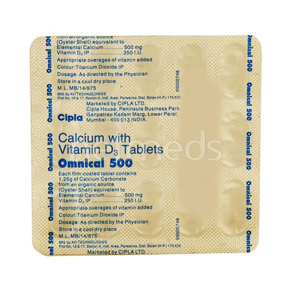 Omnical 500mg Tablet 15'S Price, Uses, Side effects, Substitutes | Netmeds