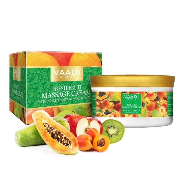 Buy Vaadi Herbals Fresh Fruit Massage Cream - Apple, Papaya & Kokum Butter 150 gm Online at ...