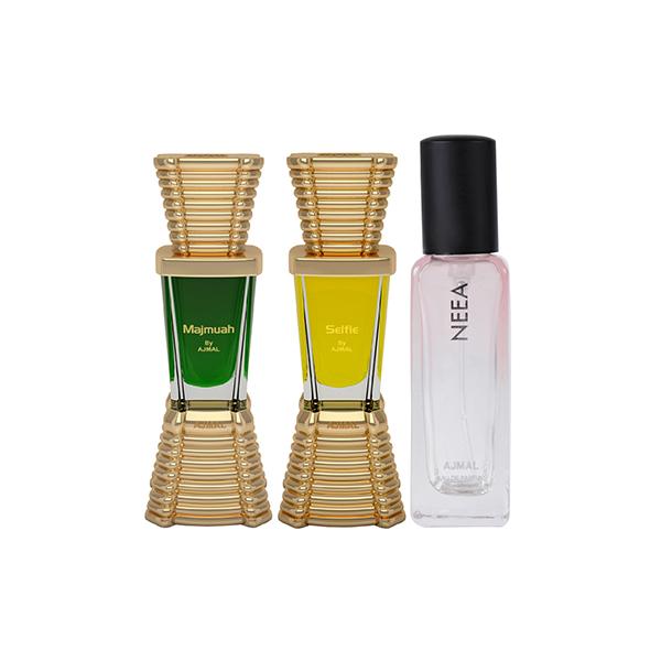 Buy Ajmal Majmua And Selfie CP & Neea EDP Pack of 3 20 ml Online at ...