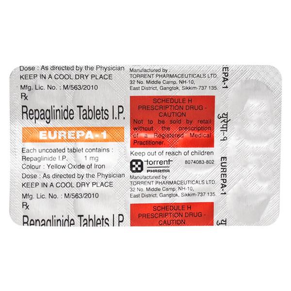 EUREPA 1mg Tablet 15's - Price, Uses, Side Effects | Netmeds