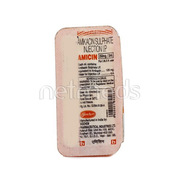 Buy Amicin 250mg Injection 2ml Online at Upto 25% OFF | Netmeds