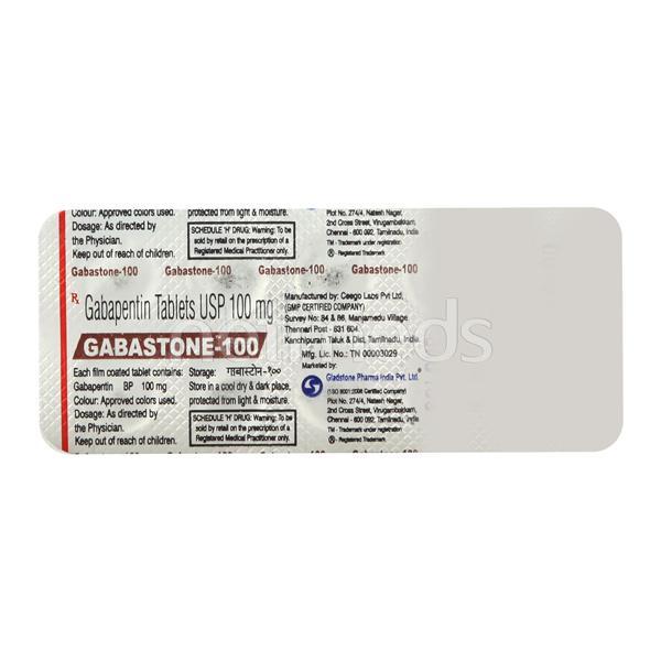Gabastone 100mg Tablet 10'S Price, Uses, Side effects, Substitutes ...