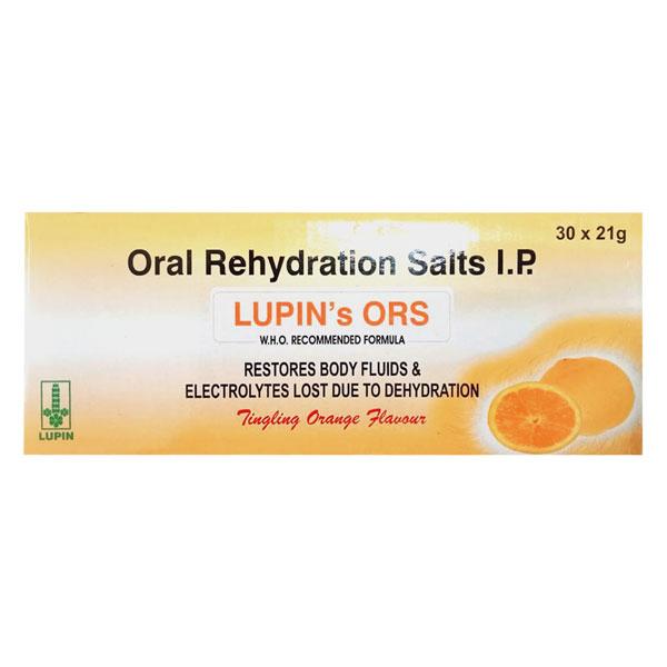 LUPIN'S ORS TINGLING ORANGE FLAVOUR Sachet 21gm Price, Uses, Side ...