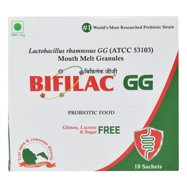 BIFILAC GG Sugar Free Vanilla Flavour Granules 0.75gm Price, Uses, Side ...
