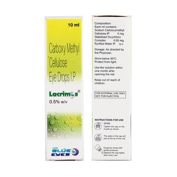 Buy Lacrimos 0.5% Eye Drops 10ml Online at Upto 25% OFF | Netmeds