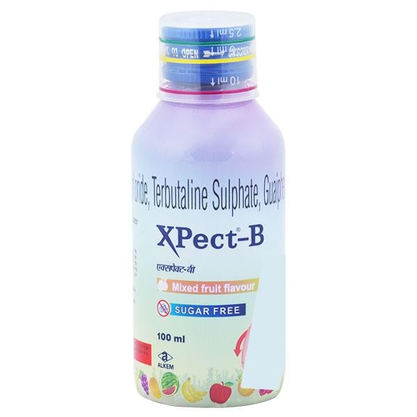 Buy Xpect B Sugar Free Mixed Fruit Flavour Expectorant 100ml Online at ...
