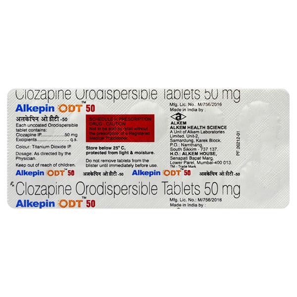 Alkepin Odt 50mg Tablet 10'S : Price, Uses, Side Effects | Netmeds
