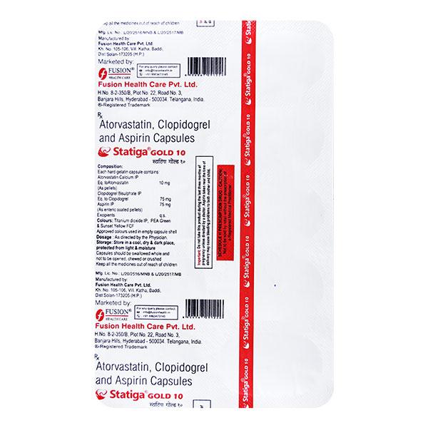 Buy STATIGA GOLD 10 Capsule 10's Online at Upto 25% OFF | Netmeds