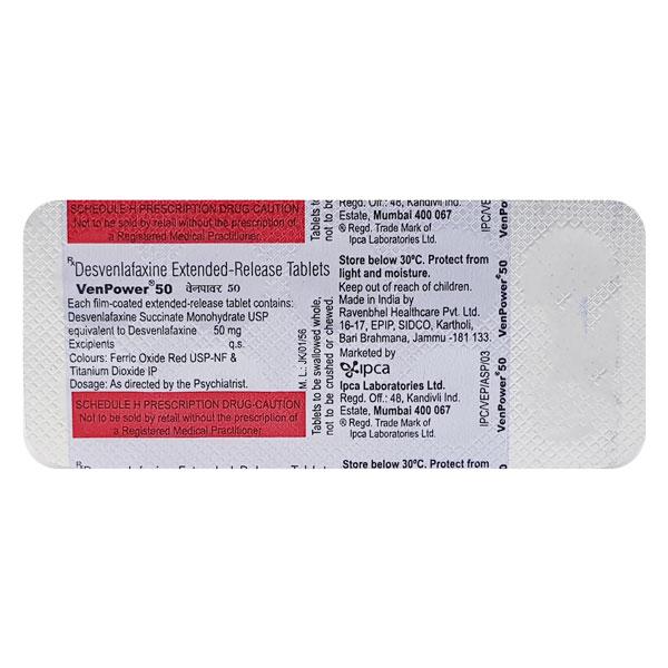 Venpower 50mg Tablet 10'S : Price, Uses, Side Effects | Netmeds