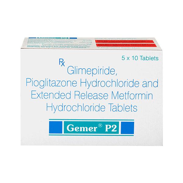 Gemer P 2mg Tablet 10'S : Price, Uses, Side Effects | Netmeds