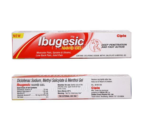 Ibugesic Nano Gel 30gm Price, Uses, Side effects, Substitutes | Netmeds