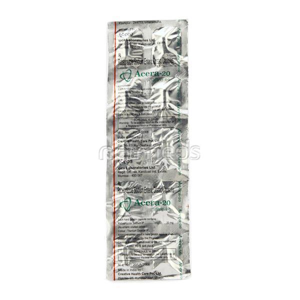 Acera 20mg Capsule 10'S Price, Uses, Side effects, Substitutes | Netmeds