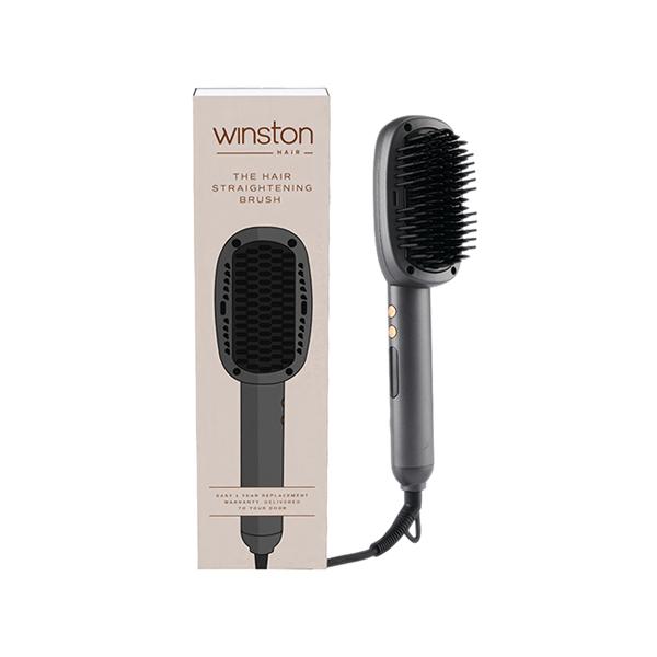Winston Hair Straightener Brush with Ceramic Coated Anti-Burn Bristles ...