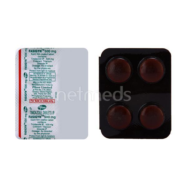 Fasigyn 500mg Tablet 4'S : Uses, Side Effects, Price | Netmeds