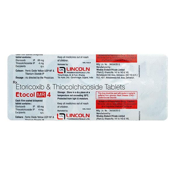 Buy ETOCOL MR 4 Tablet 10's Online at Upto 25% OFF | Netmeds