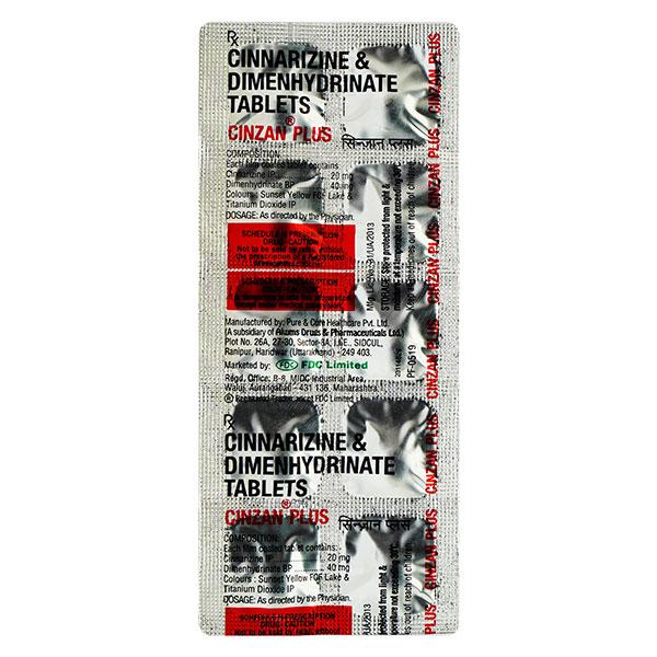Buy CINZAN PLUS Tablet 10's Online at Upto 25% OFF | Netmeds