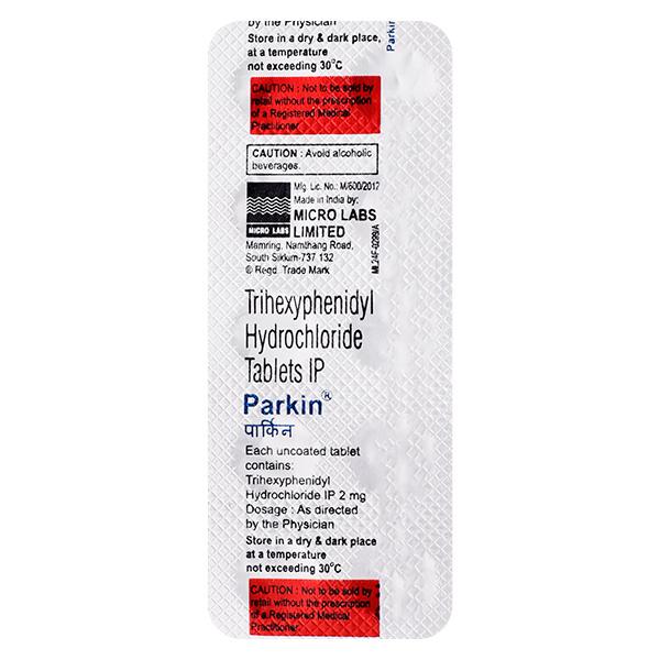 Parkin Tablet 10'S Price, Uses, Side effects, Substitutes | Netmeds