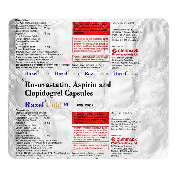 Buy Razel Gold 10mg Capsule 15'S Online at Upto 25% OFF | Netmeds