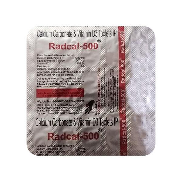 Buy RADCAL 500 Tablet 15's Online at Upto 25% OFF | Netmeds