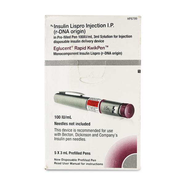 Buy EGLUCENT RAPID KWIK 100iu Pen(Dispo) 3ml Online at Upto 25% OFF ...