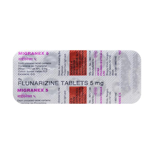 Buy Migranex 5mg Tablet 10'S Online at Upto 25% OFF | Netmeds