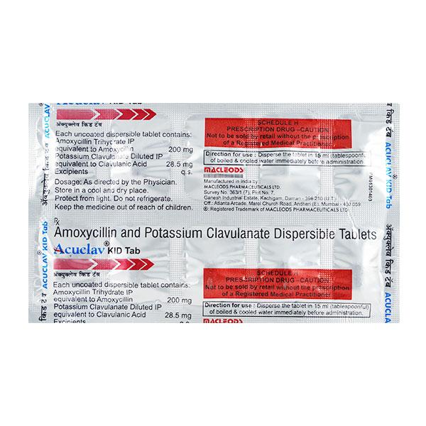 Buy Acuclav Kid Tablet 10'S Online at Upto 25% OFF | Netmeds