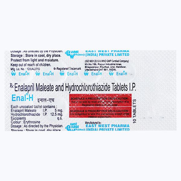 Enal H 5mg Tablet 10'S : Price, Uses, Side Effects | Netmeds