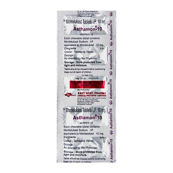 Buy Asthamon 10mg Tablet 10'S Online at Upto 25% OFF | Netmeds