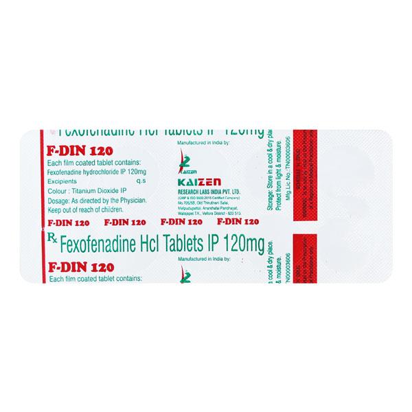 F DIN 120 Tablet 10's Price, Uses, Side effects, Substitutes | Netmeds