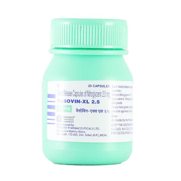 Vasovin XL 2.5mg Capsule 25'S Price, Uses, Side effects, Substitutes ...