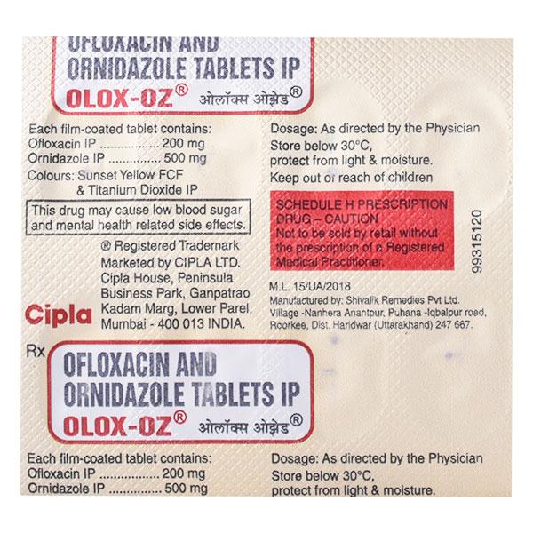 OLOX OZ TABLET 10'S : Price, Uses, Side Effects | Netmeds