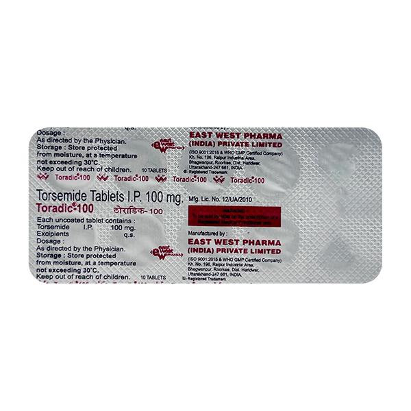 Toradic 100mg Tablet 10'S Price, Uses, Side effects, Substitutes | Netmeds