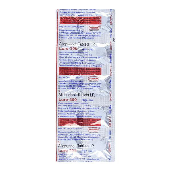 LURE 300 Tablet 10's Price, Uses, Side effects, Substitutes | Netmeds