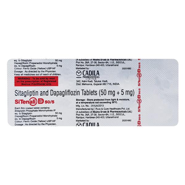 Buy SITENALI D 50/5 Tablet 10's Online at Upto 25% OFF | Netmeds