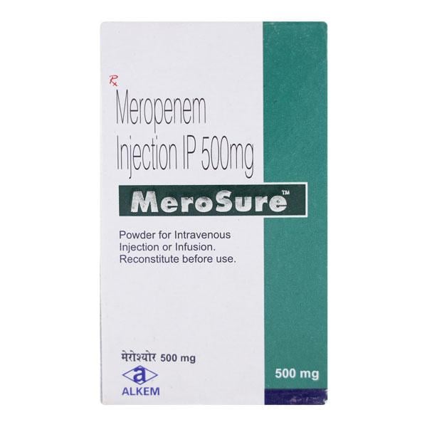 Buy Merosure 500mg Injection 1's Online at Upto 25% OFF | Netmeds