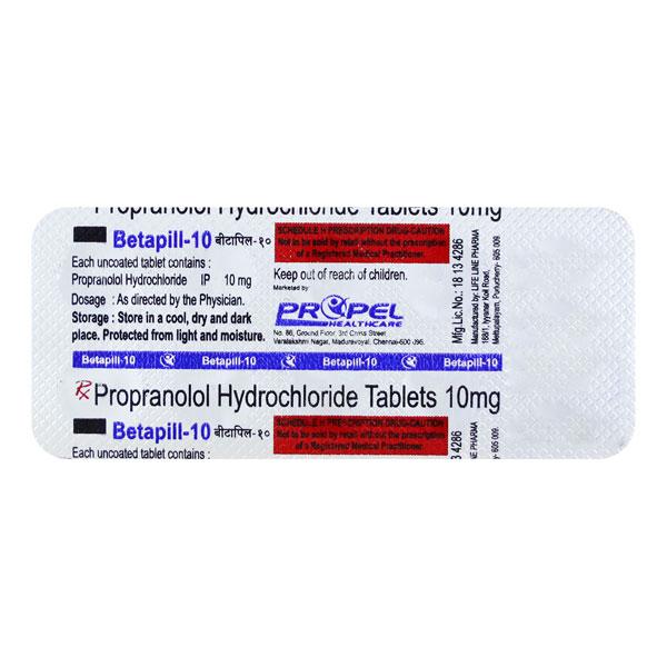 BETAPILL 10 Tablet 10's : Price, Uses, Side Effects | Netmeds