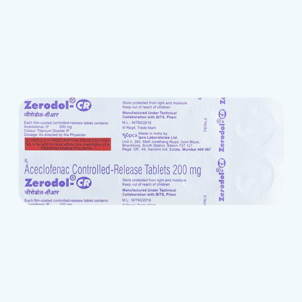 Zerodol CR 200mg Tablet 10'S - Price, Uses, Side Effects | Netmeds